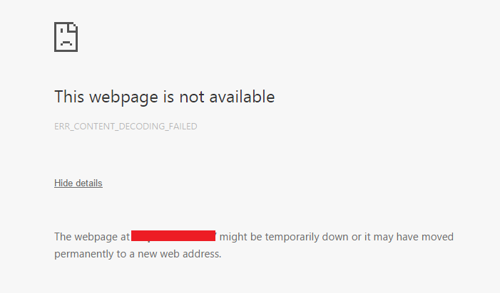 Hướng dẫn fix lỗi ERR_CONTENT_DECODING_FAILED