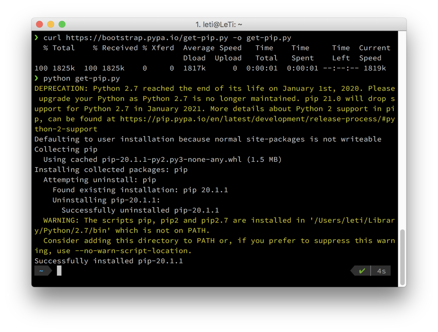 Hướng dẫn cài đặt pip trên macOS